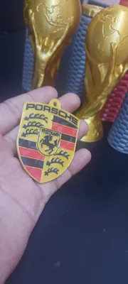 Porsche/911 logo + Carrera GT wordmark keychain - Portachiavi logo ...