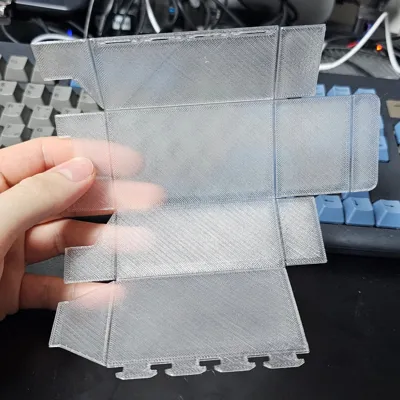 Single-slot snap-bottom storage box Flat print Self-assembly Desktop ...