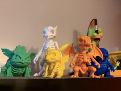 Mewtwo Skeleton 3D Print Model pokemon kawaii - Free 3D Print Model ...