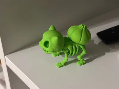 Bulbasaur pokemon Skeleton Creepy Cute Toy by Mad power MakerWorld ...