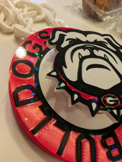 Georgia Bulldogs Spinner Chain w/ Bonus Uga Logo! - Free 3D Print Model ...