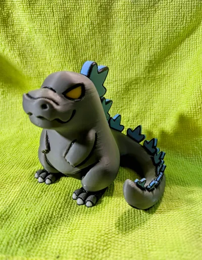 Godzilla chibi figure - Free 3D Print Model - MakerWorld