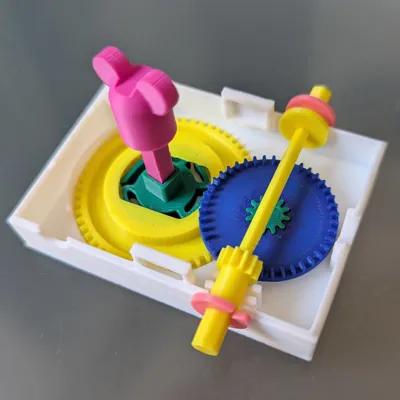 Wind-Up Box Add-On | Move Any 3D Print! - Free 3D Print Model - MakerWorld