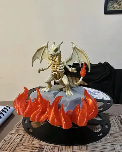 Pokemon Charizard Skeleton Action Figure Diorama - Free 3D Print Model ...