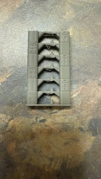TPU temp tower 25 min, 210 - 235°C - Free 3D Print Model - MakerWorld