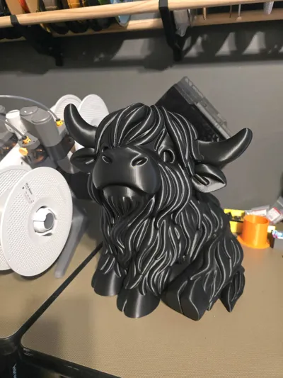 Chonky Highland Cow – Shaggy Horned Cutie - Free 3D Print Model ...