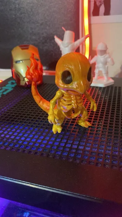 Charmander Skeleton Figure pokemon horror kawaii - Free 3D Print Model ...