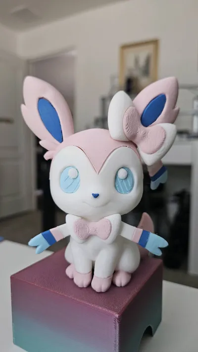 Sylveon Chibi - Free 3D Print Model - MakerWorld