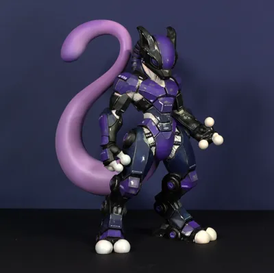 Mecha Pokemon Series ‧ Mewtwo Full-Body Statue - Free 3D Print Model ...