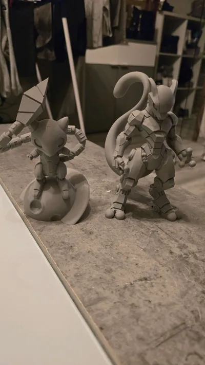 Mecha Pokemon Series ‧ Mew Full-Body Statue - Free 3D Print Model ...