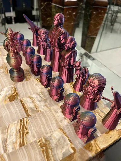 Star Wars Chess (Including additional Yoda as King) - Free 3D Print ...