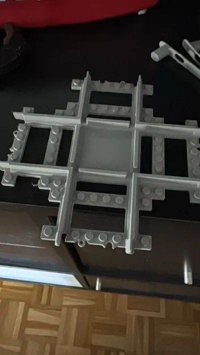 Building brick Train Track Crossing by 3DMegoldasok MakerWorld ...