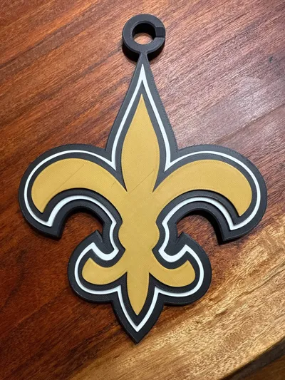 New Orleans Saints Oversized Chain by Mr Jimbob MakerWorld: Download ...