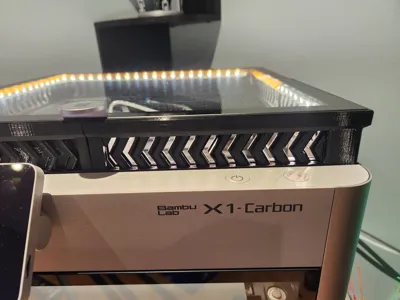 Bambu P1 and X1 Sliding Vents Glass Top LED Enclosure / Riser Remixed ...