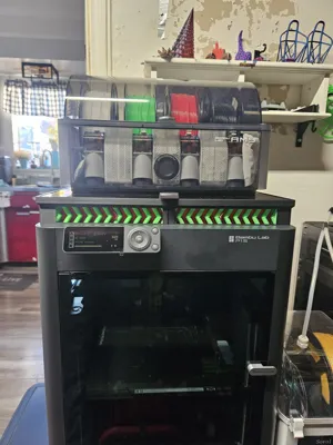 Bambu P1 and X1 Sliding Vents Glass Top LED Enclosure / Riser Remixed ...