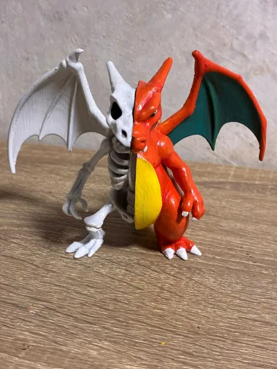 Charizard pokemon Skeleton action Figure model - Free 3D Print Model ...