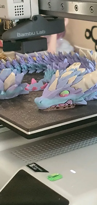 ShardStorm - Wingless Articulated Crystal Dragon - Free 3D Print Model ...