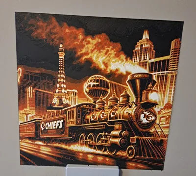 Kansas City Chiefs Train (hueforge) by Chris Lutz - MakerWorld