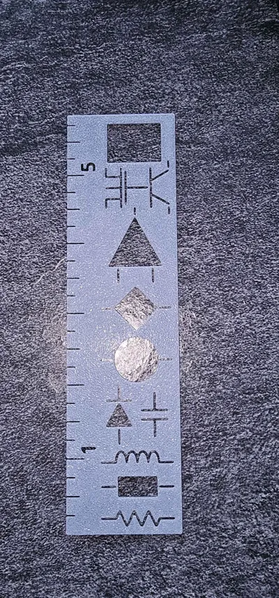 Pocket Schematic Maker - Circuit Stencils & Ruler - Free 3D Print Model ...