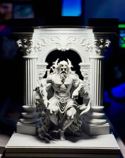 King of the Gods Zeus - Night Light - Ambient Light - Free 3D Print ...