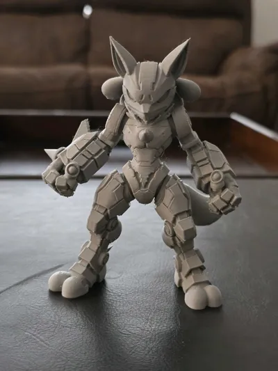 Mecha Pokemon Series: Full Lucario Statue Design by AT62 MakerWorld ...