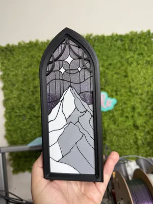 Gothic Window Book Nook + Stained Glass & Storage - Free 3D Print Model ...