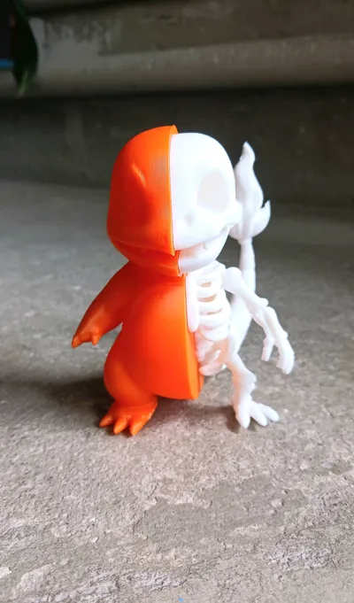 Charmander pokemon Skeleton action Figure - Free 3D Print Model ...