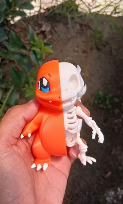 Charmander pokemon Skeleton action Figure - Free 3D Print Model ...