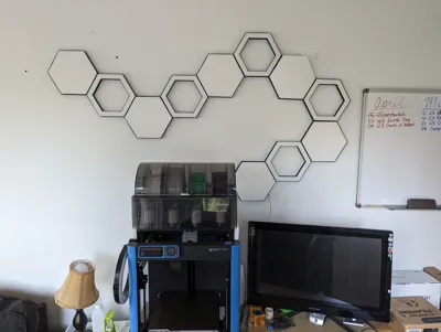 LED Hexagon Panels and Shelfs by FunkyArt MakerWorld: Download Free 3D Models