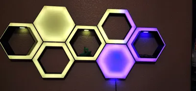 LED Hexagon Panels and Shelfs by FunkyArt MakerWorld: Download Free 3D Models