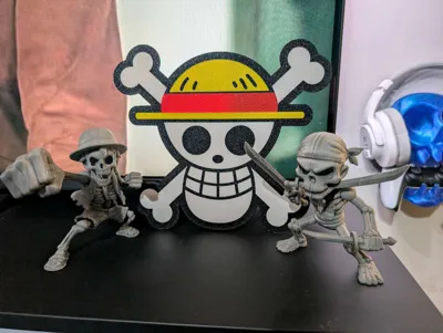 One Piece Luffy Skeleton Figure Punch Pose - Free 3D Print Model ...