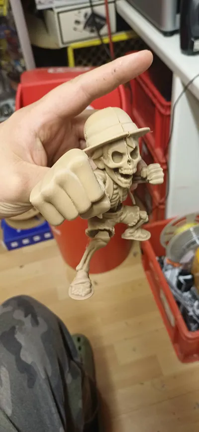 One Piece Luffy Skeleton Figure Punch Pose - Free 3D Print Model ...