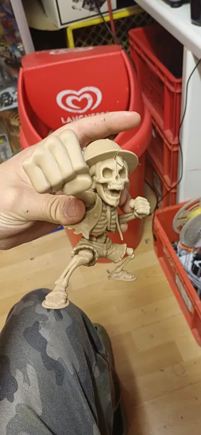 One Piece Luffy Skeleton Figure Punch Pose - Free 3D Print Model ...