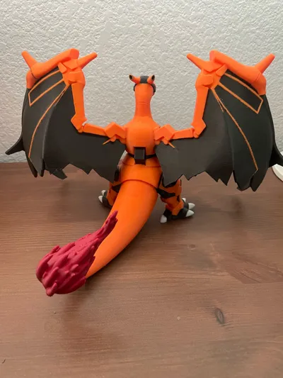 Mecha Pokemon Series: Mighty Charizard Statue - Free 3D Print Model ...