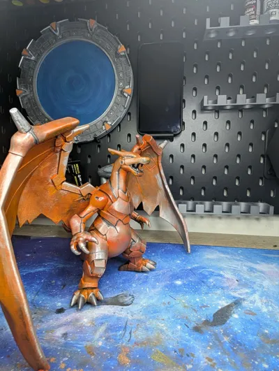 Mecha Pokemon Series: Mighty Charizard Statue - Free 3D Print Model ...