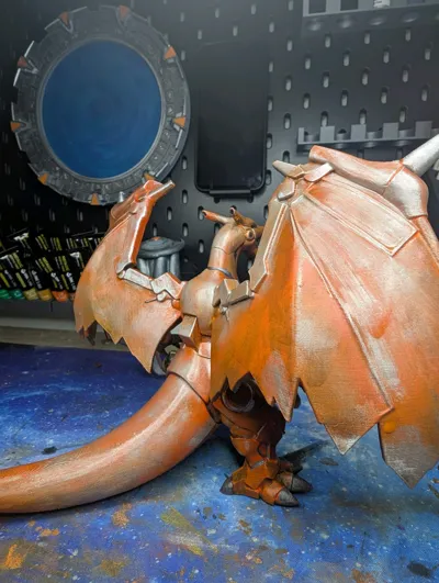 Mecha Pokemon Series: Mighty Charizard Statue - Free 3D Print Model ...