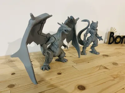 Mecha Pokemon Series: Mighty Charizard Statue by AT62 MakerWorld ...