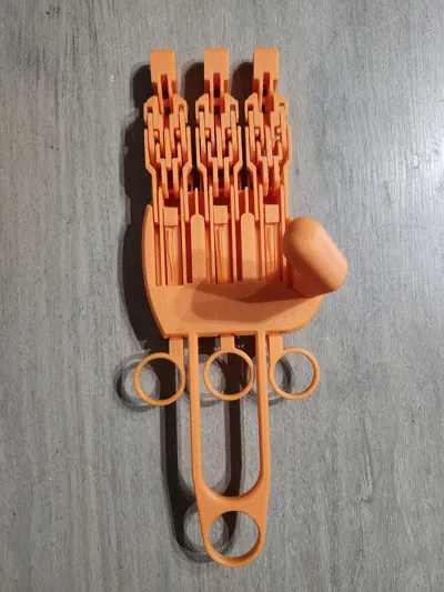 Overengineered Mechanical Hand V2 - 4 Fingers! - Free 3D Print Model ...