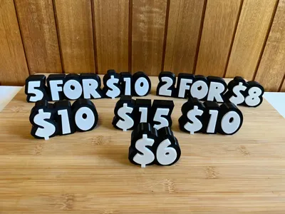 Vendor Table Top Price Blocks - Free 3D Print Model - MakerWorld