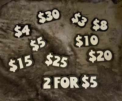 Vendor Table Top Price Blocks - Free 3D Print Model - MakerWorld