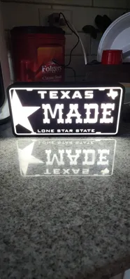 Texas made license plate by Maxxcreeper MakerWorld: Download Free 3D Models