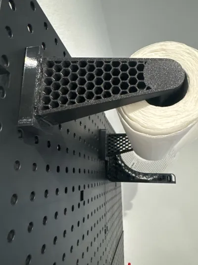 Pegboard Paper Towel Holder v2 - Free 3D Print Model - MakerWorld