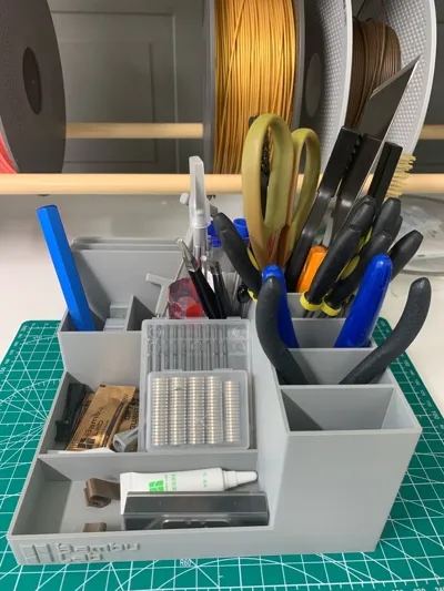 3D Printer Organizer with Build Plate Holder by 3D Print Masters Hub ...