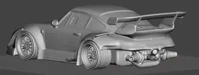 Porsche 911 Turbo RWB Car model set! by ShapeShift 3D Creations ...