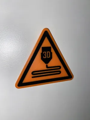 Warning 3D Printer Sign - Lab Style (No AMS) by JulesPrint3D - MakerWorld