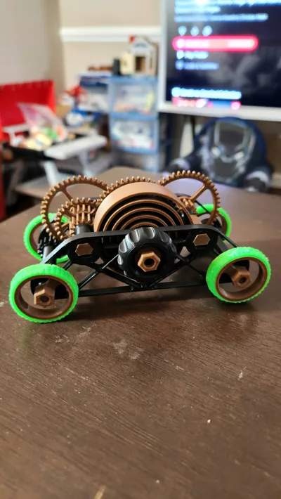 Spring Car – Wind-up Mechanism - 4x4 - Free 3D Print Model - MakerWorld