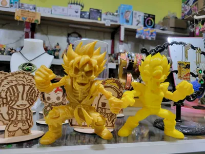 Goku and Vegeta Skeleton Figures Dragon Ball - Free 3D Print Model ...
