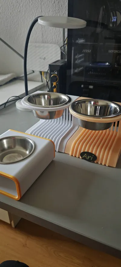 Onami Pet Food Bowl Raiser Stand - Free 3D Print Model - MakerWorld
