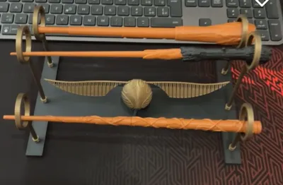 Quidditch Wand Holder and Golden Snitch Display by GalacticRingBearer ...