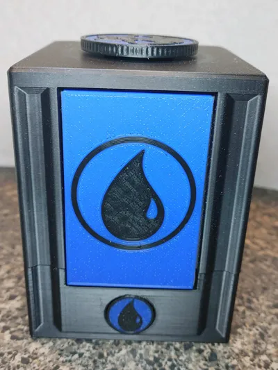 Deck Box with Sliding Panel Lock (MTG Commander) - Free 3D Print Model ...